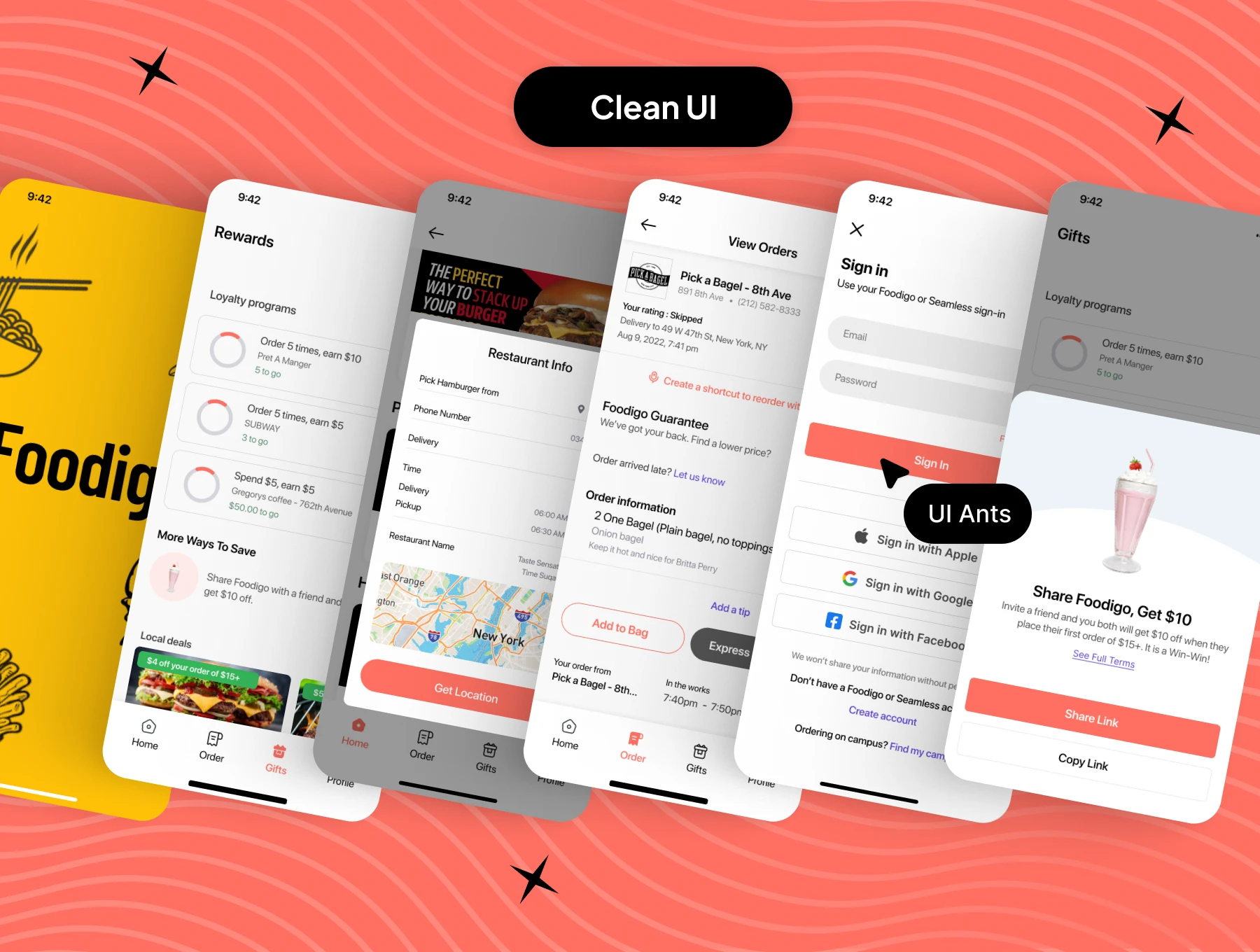 Foodigo - Food Ordering & Delivery App UI Kit - uiants.co